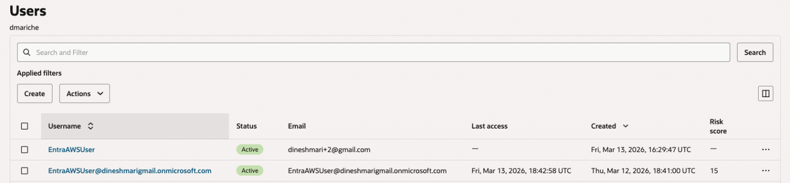 Setting up SAML SSO between AWS IAM Identity Center (IdP) and OCI ...