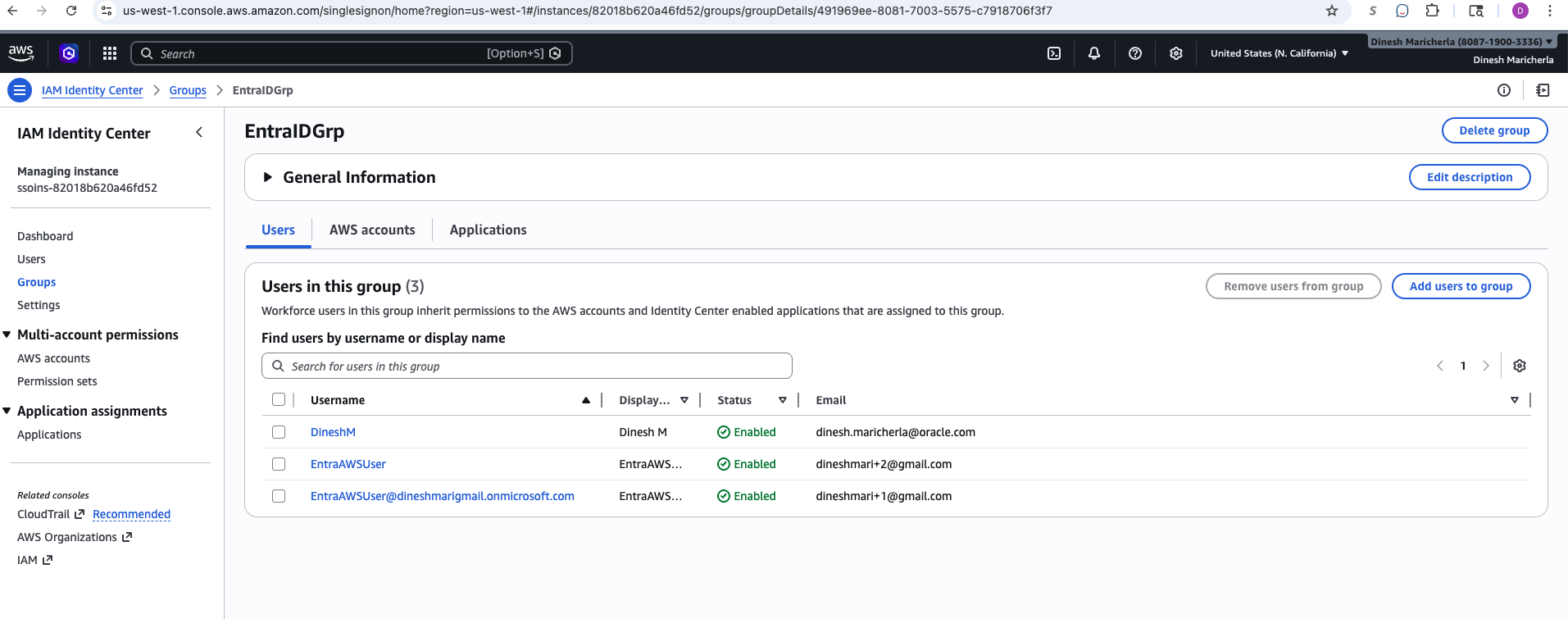 Setting up SAML SSO between AWS IAM Identity Center (IdP) and OCI ...